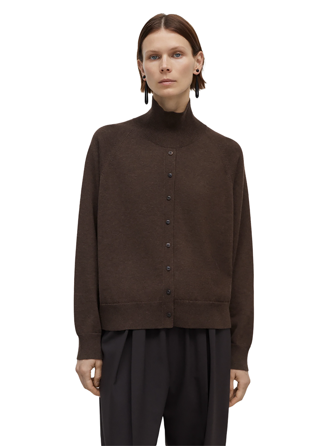 Lamb (Merino Wool Button-Down Sweater) Espresso - WOW concept – WOW Concept