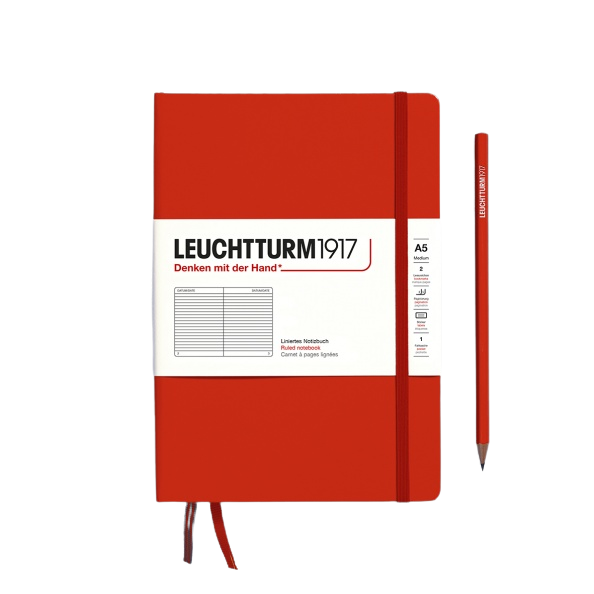 Leuchtturm 1917 (Leuchtturm 1917 Medium A5 Notebook, Cover) Red - WOW ...