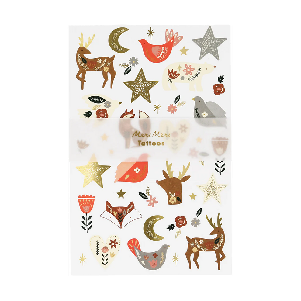 Meri Meri (Folk Woodland Tattoo Sheet) Multicolor - WOW concept – WOW ...
